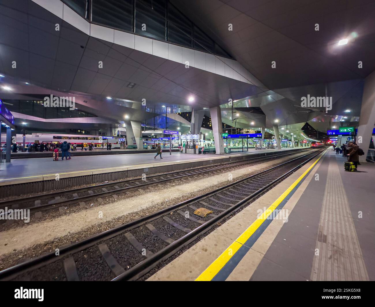 Wien Hauptbahnhof (Vienna main railway station) in Vienna, Austria ...