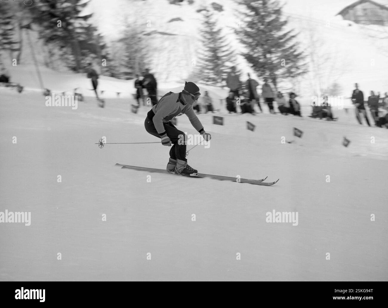Ski Weltcup 1954/55, Herrenabfahrt Wengen 1955: Hans Forrer#Ski World ...