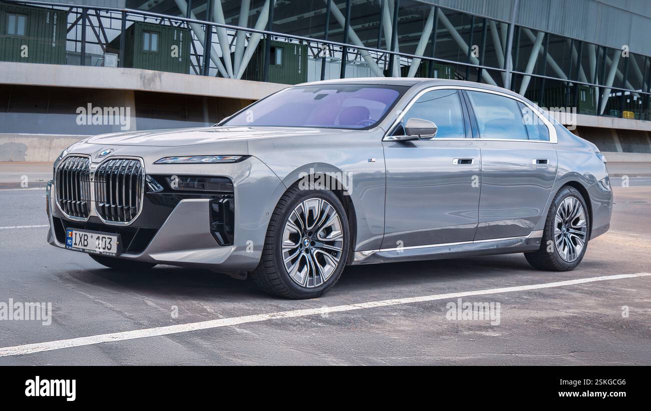 Chisinau, Moldova-February 3, 2025: BMW 760i xDrive (G70, seventh generation of the BMW 7 Series ...