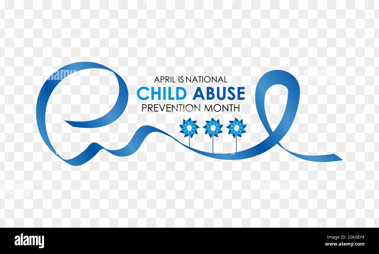 Vector graphic of National Child Abuse Prevention Month is April. An ...