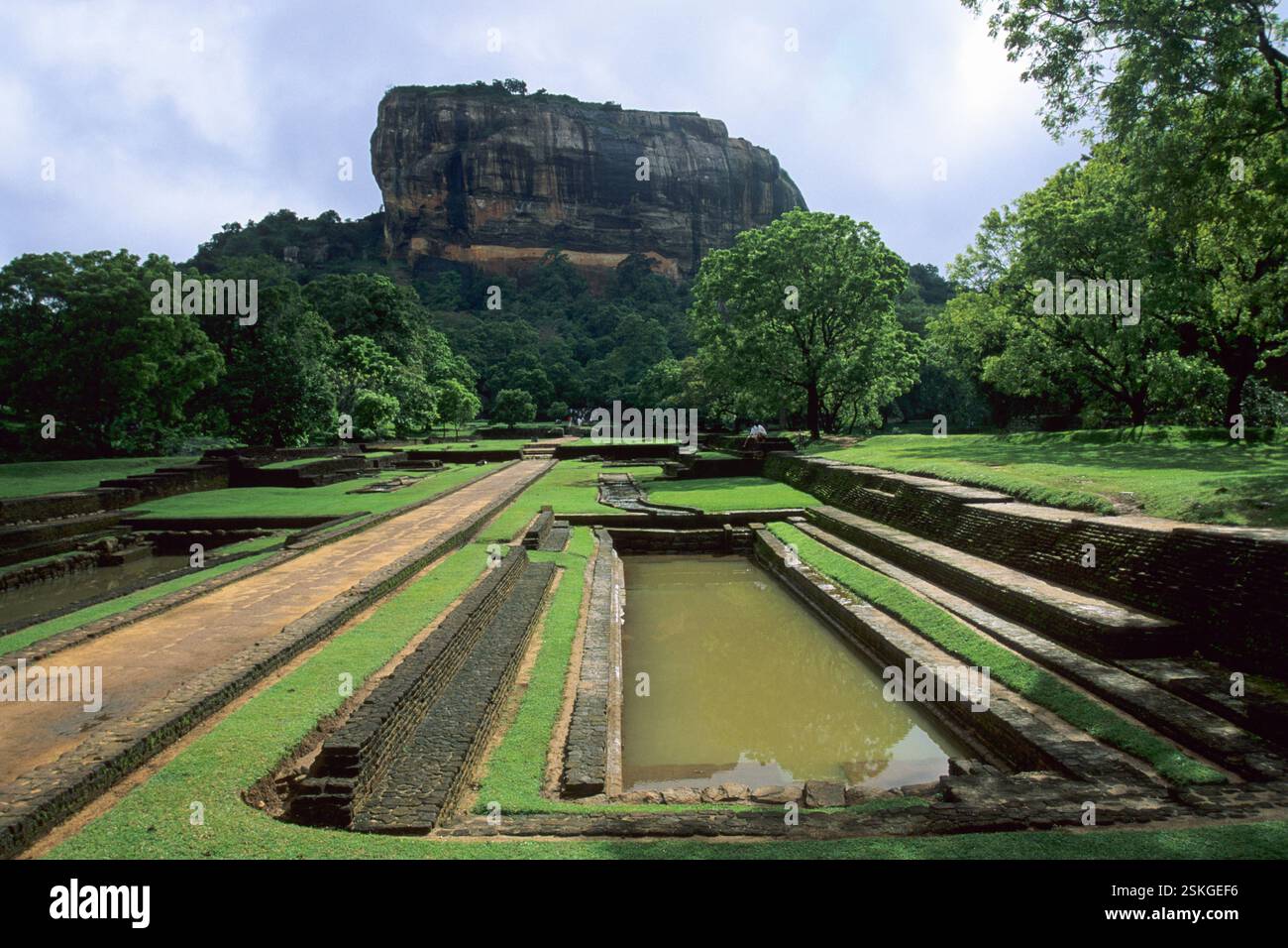 View of the water gardens in the western precinct of the ancient rock ...
