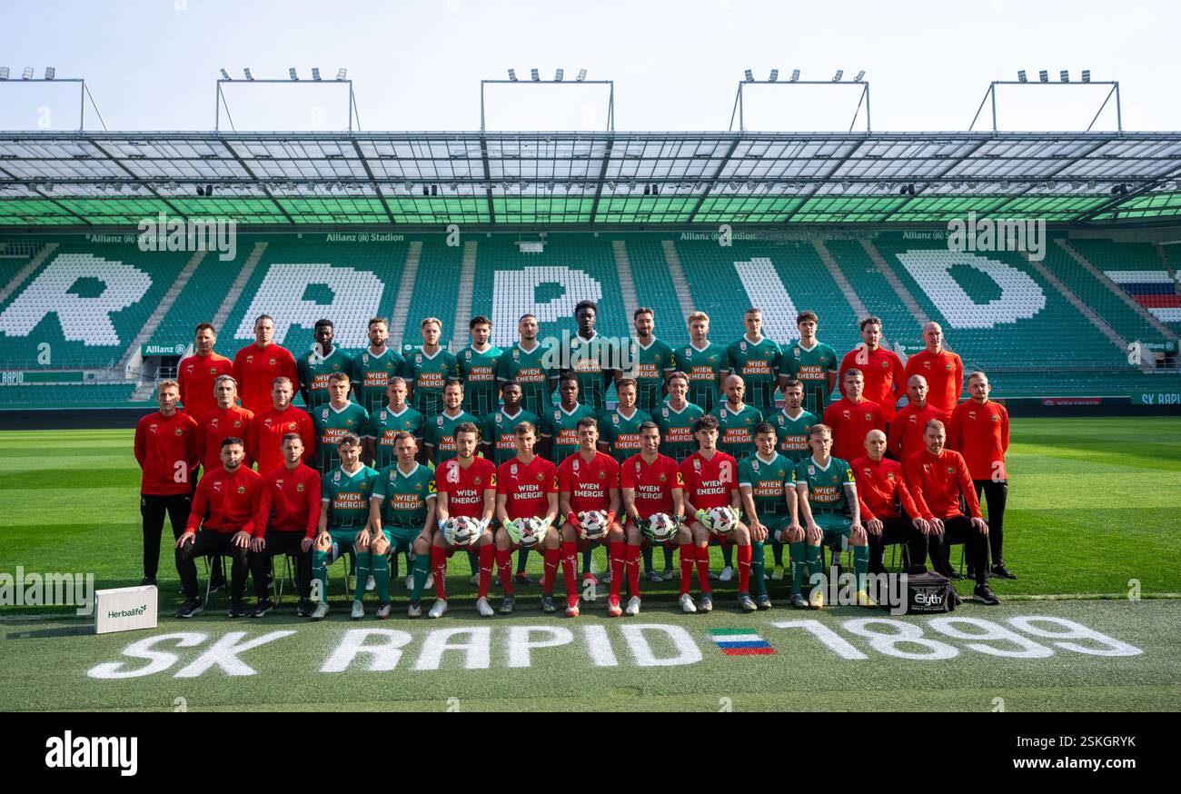 A team photo session of SK Rapid in Vienna, Austria, on Friday, 7 ...