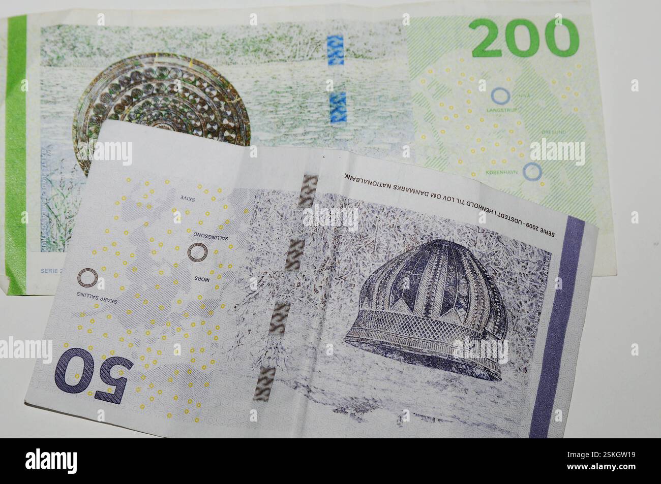 Copenhagen/ Denmark/12 .FEBRUARY 2025/Danish kroner notes or bills and ...