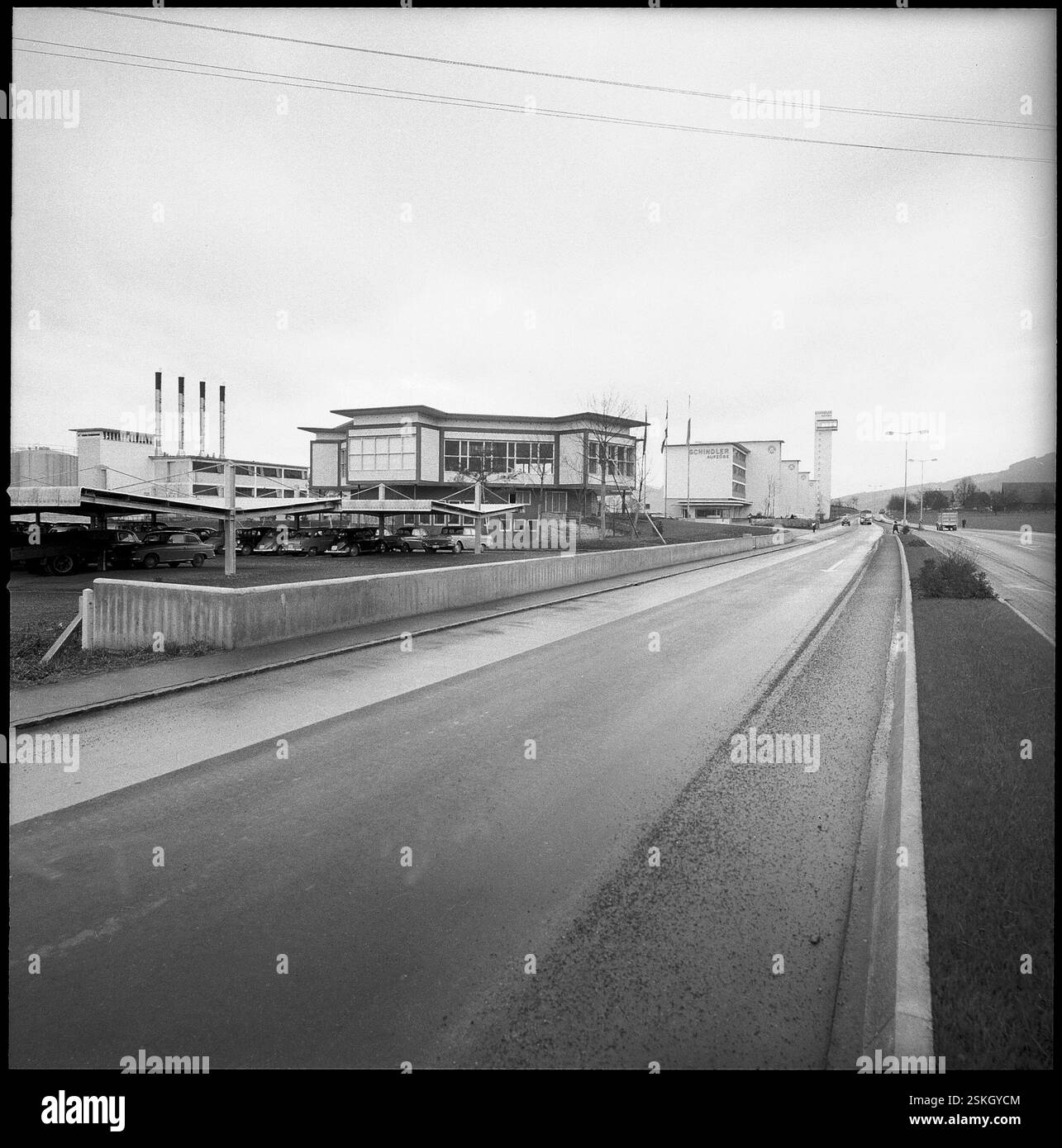 Fabrikgebäude Schindler Aufzüge Ebikon 1958#Factory building, Schindler ...