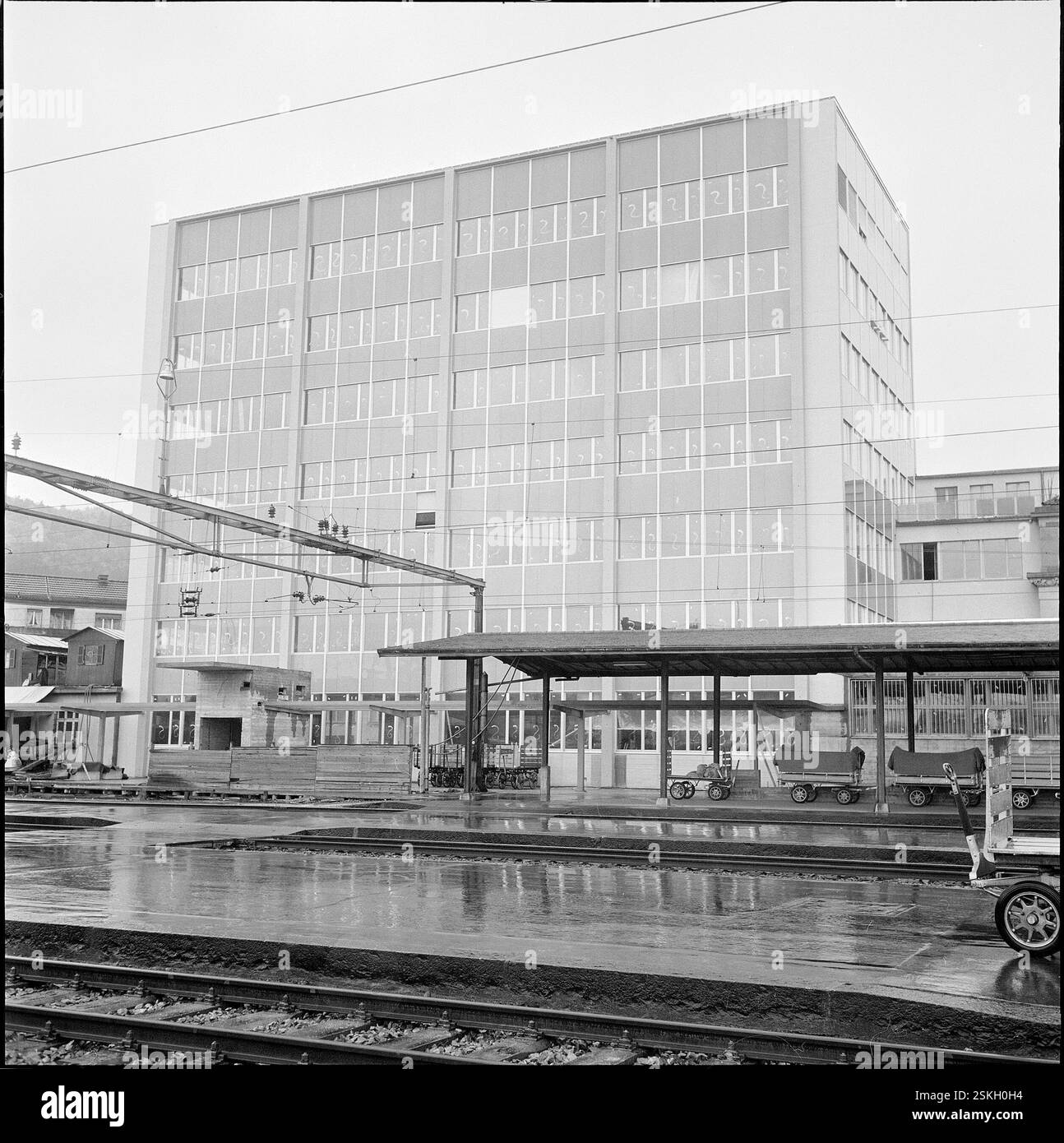 Hauptpost, Bahnpost Biel 1962#Main post office Bienne 1962- RDB BY ...
