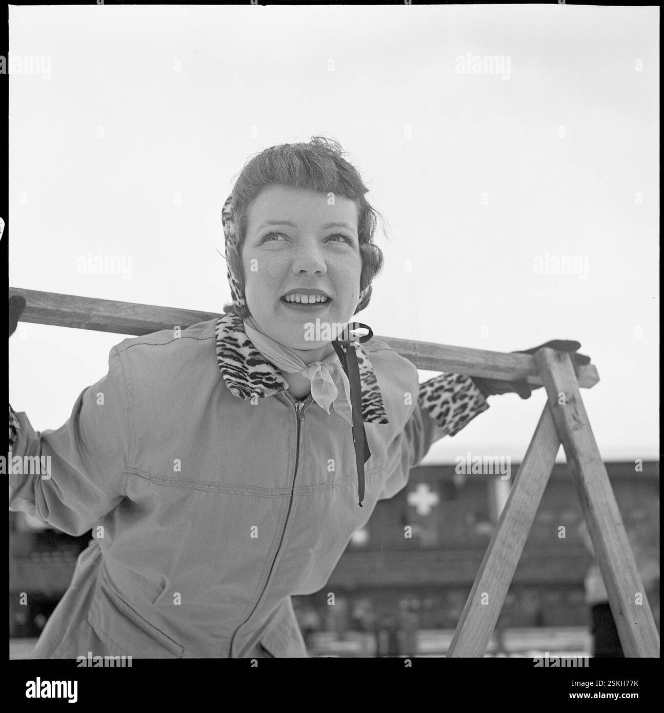 US-Eiskunstläuferin Tenley Albright, Davos 1953#U.S. ice skater Tenley ...