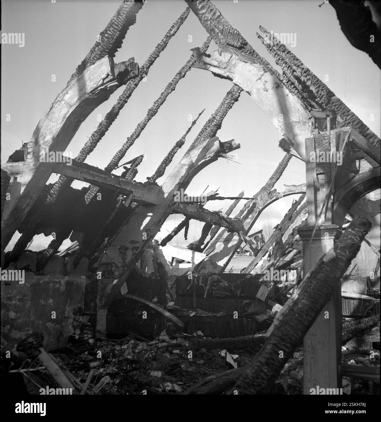 Brand in der Strafanstalt Bellechasse 1951#Roof of the Bellechasse ...
