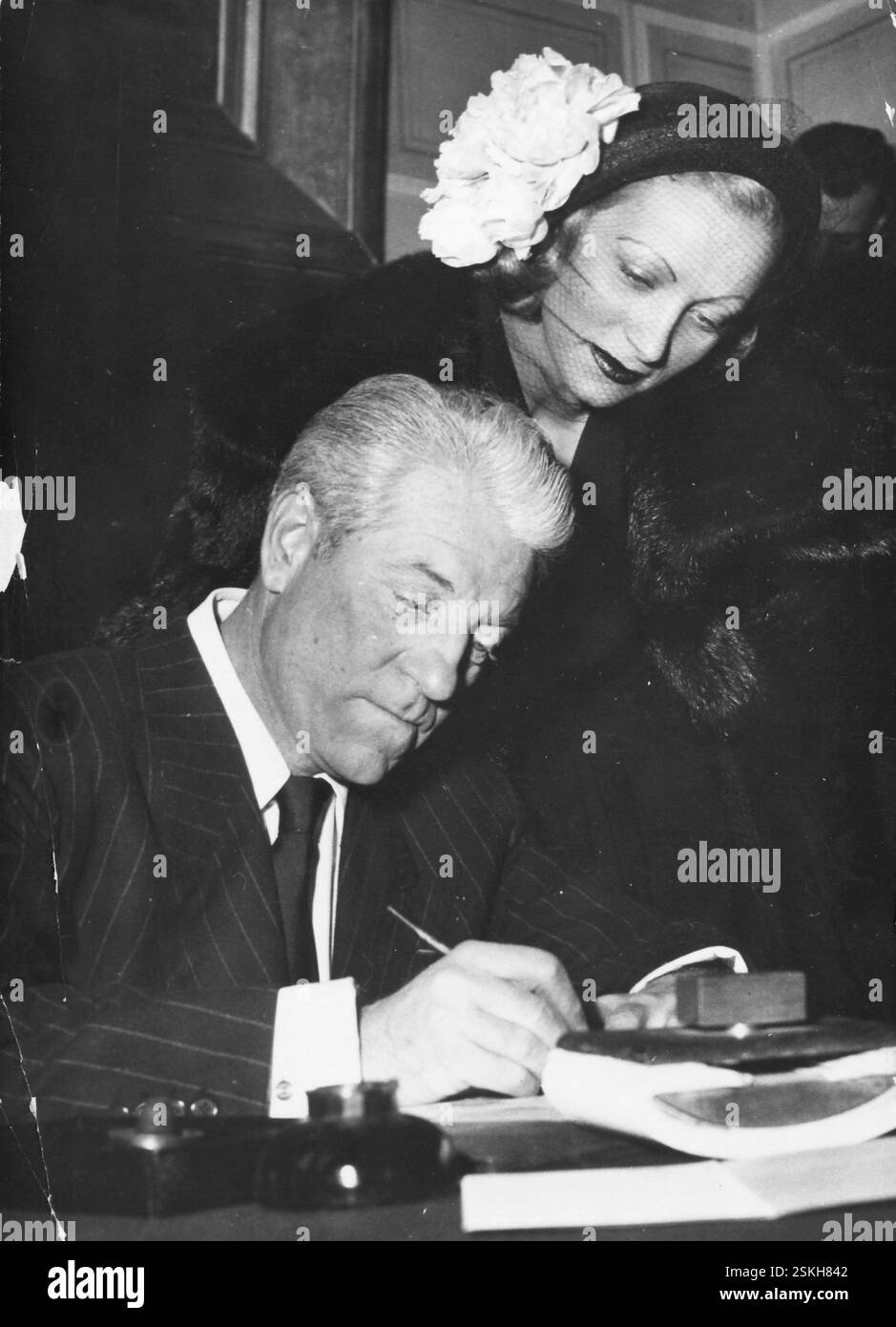 Zivilehe#civil marriage--- Jean Gabin heiratet Mannequin Christiane ...