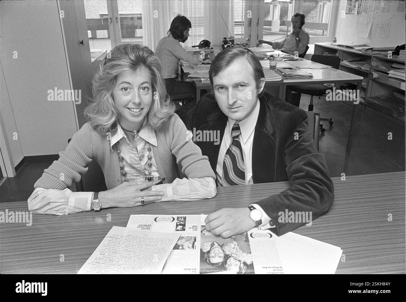 Annette Ringier, Redaktorin "Annette", mit Chefredaktor Beat Hirt, 1973 ...
