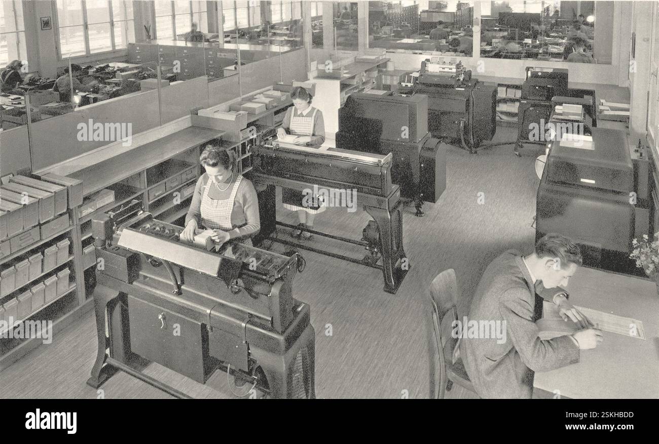 Hollerith-Abteilung, Datenverwaltung mit Lochkarten, Ringier Druckerei ...