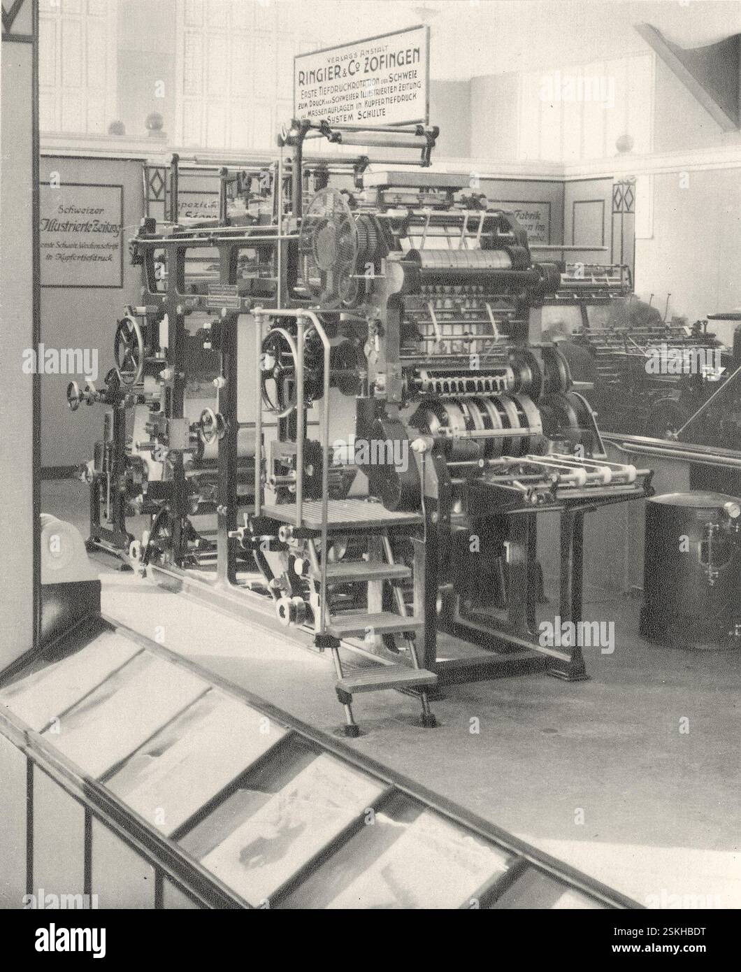 Erste Tiefdruck-Rotationsmaschine der Schweiz; ausgestellt an der ...