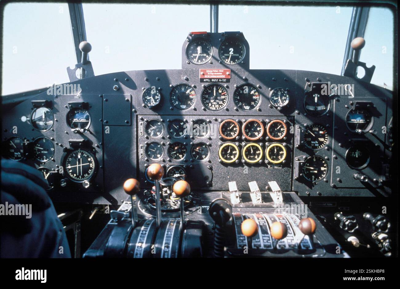 Armaturen, Militärflugzeug Junkers JU-52#Dashboard, military aircraft ...