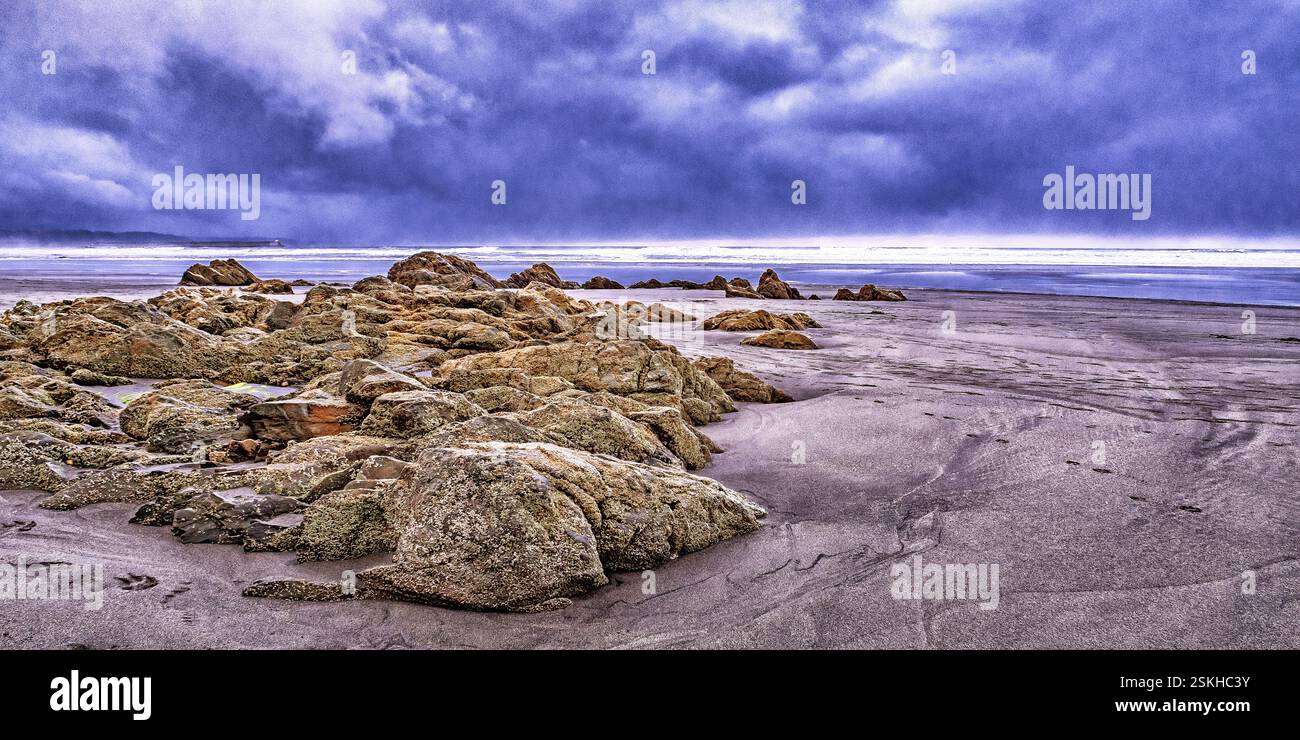 Beach of Los Quebrantos, Cantabrian Sea, San Juan de la Arena, Soto del ...