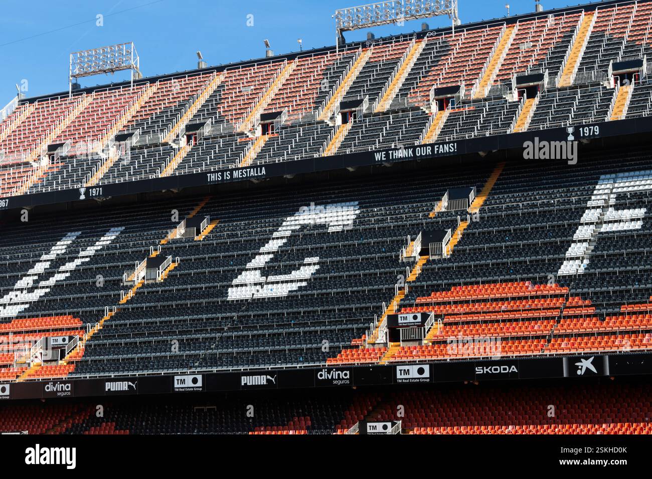 MESTALLA STADIUM, HOME OF VALENCIA CF Stock Photo - Alamy