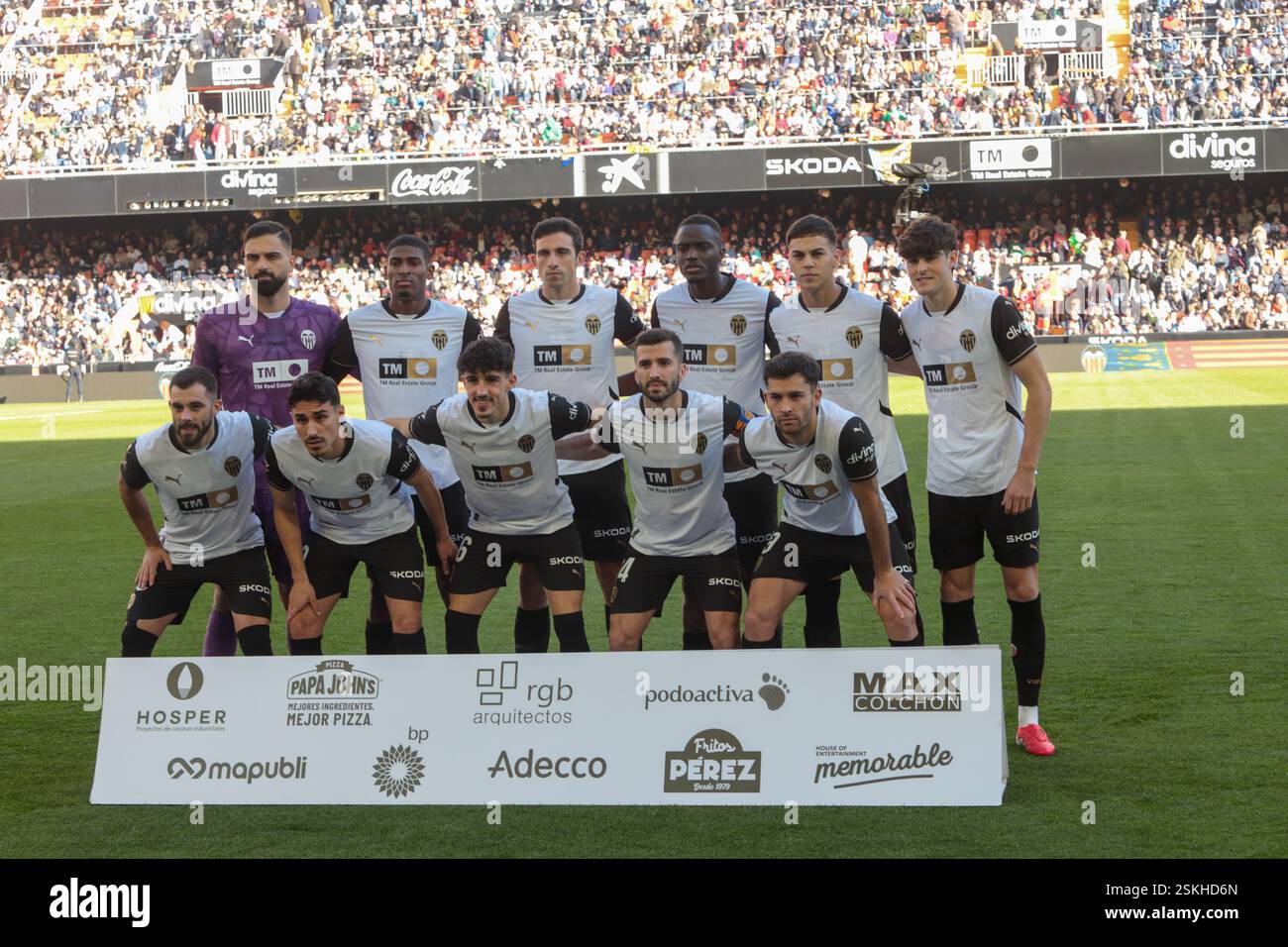 VALENCIA CF TEAM AT MESTALLA STADIUM Stock Photo - Alamy