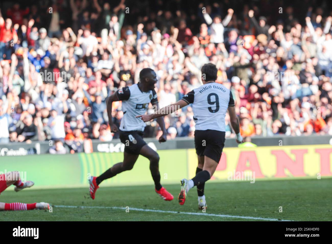 MOUCTAR DIAKHABY REACTS AFTER SCORE DURING A LA LIGA MATCH AT MESTALLA ...