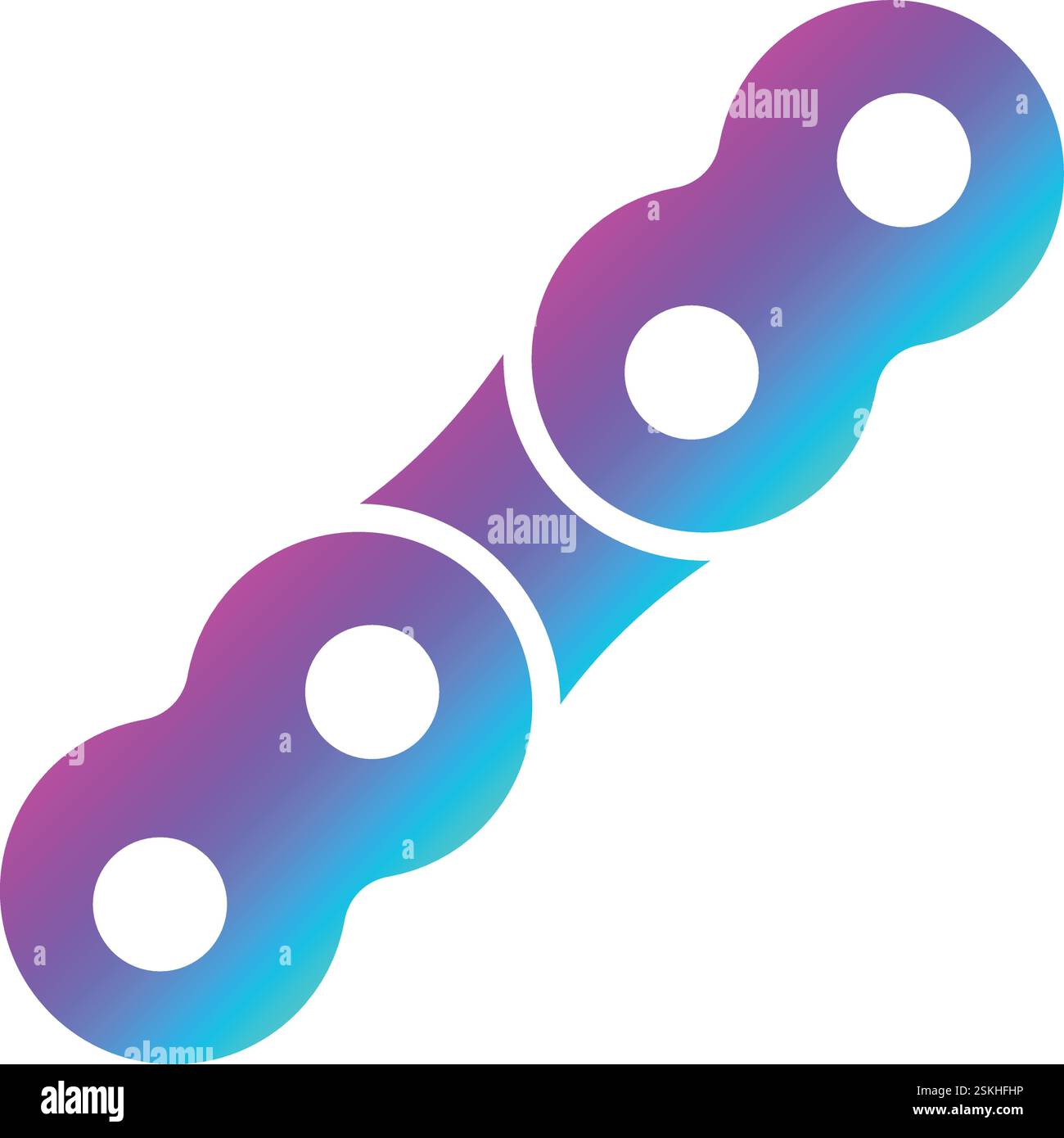 Chain icon vector filled Stock Vector Images - Alamy