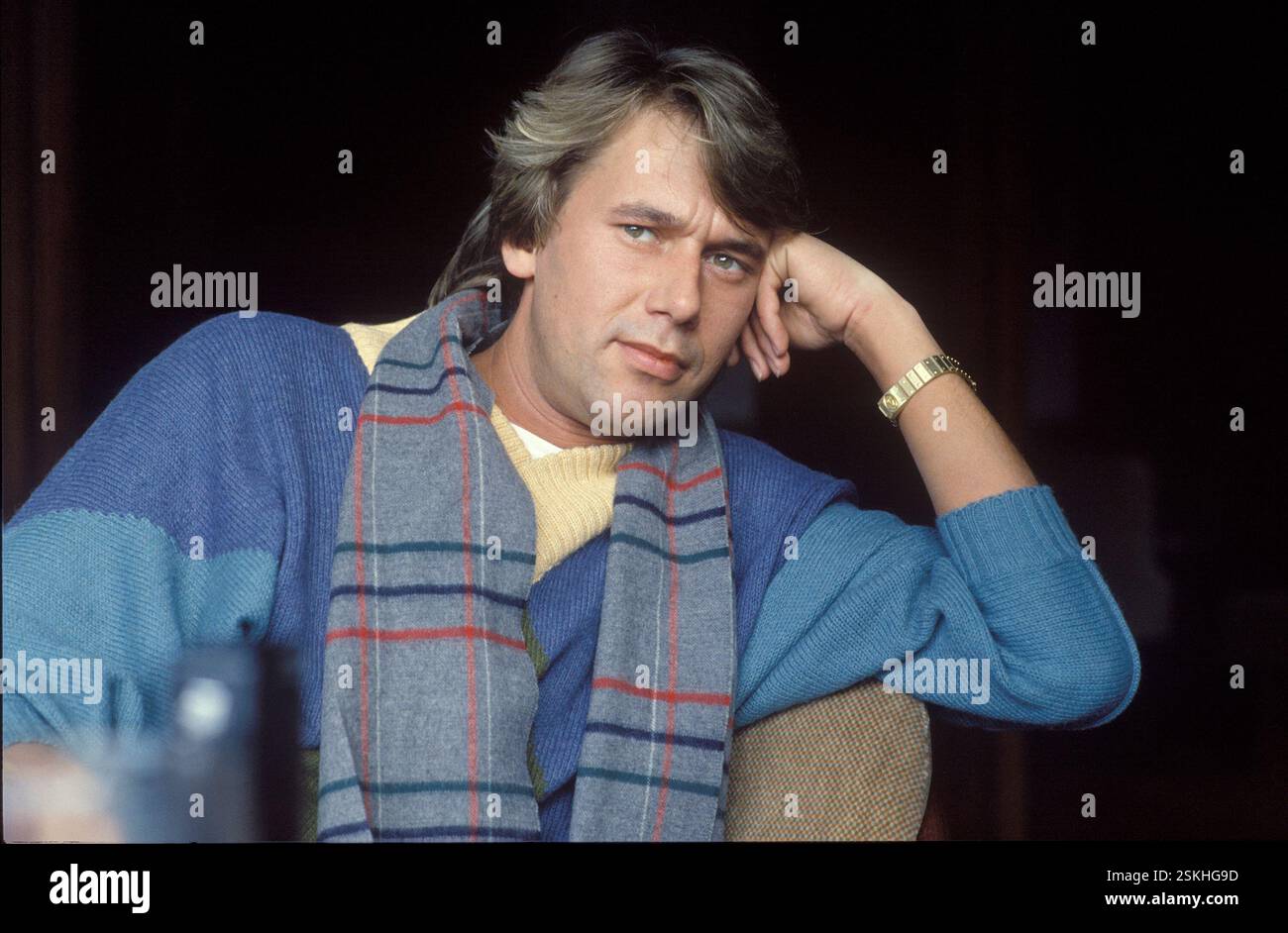 Roland Kaiser, Schlagersänger 1984#Roland Kaiser, pop singer 1984 Stock ...