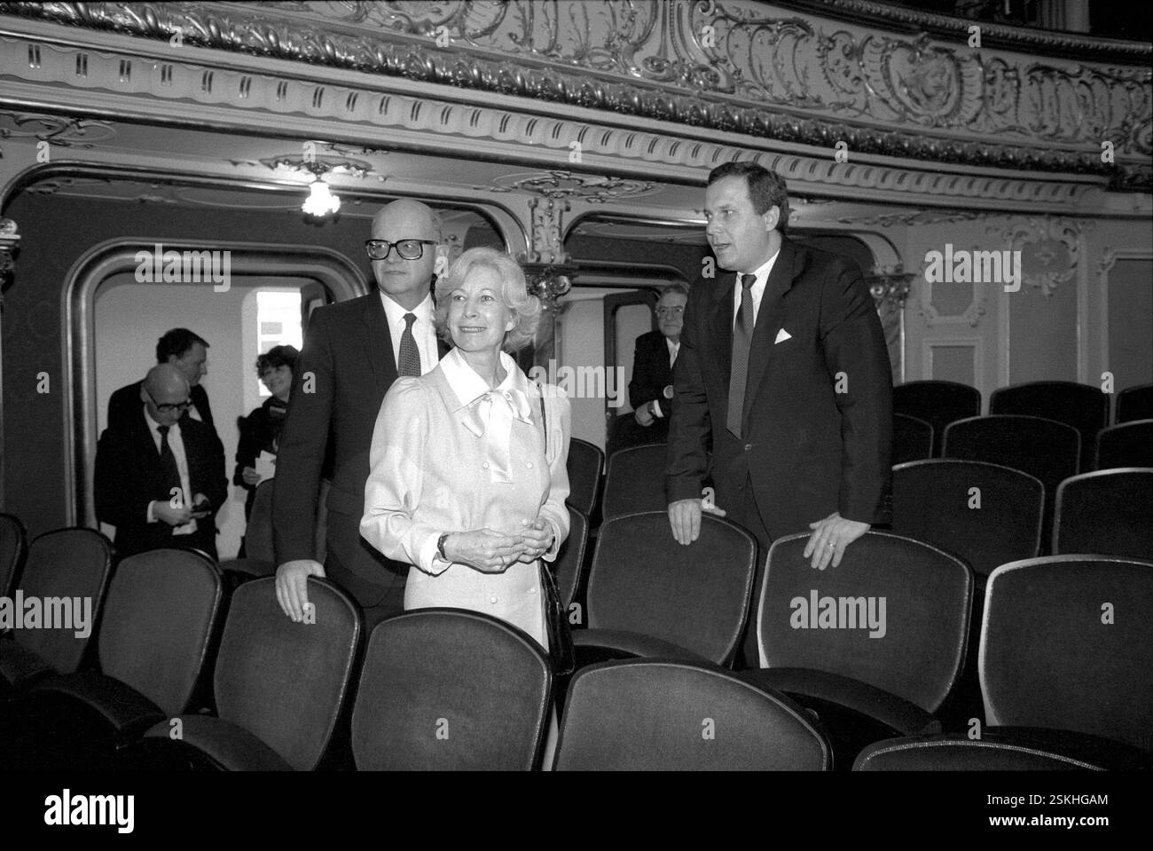 Opernhauseröffnung: Alphons und Heidi Egli mit Thomas Wagner, 1984# ...