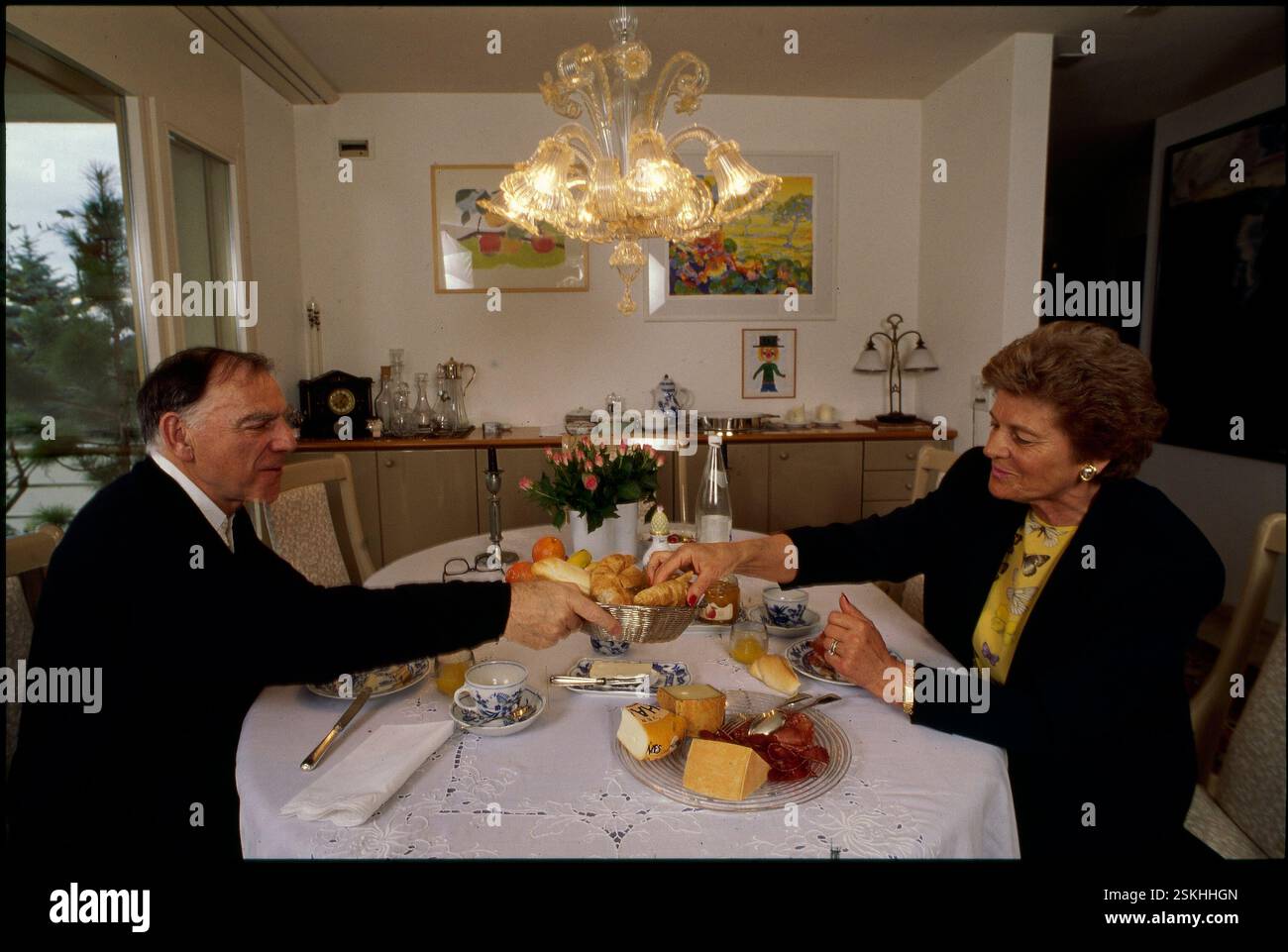 Jules Kyburz mit seiner Frau Edith Kyburz 1994#Jules Kyburz and his ...