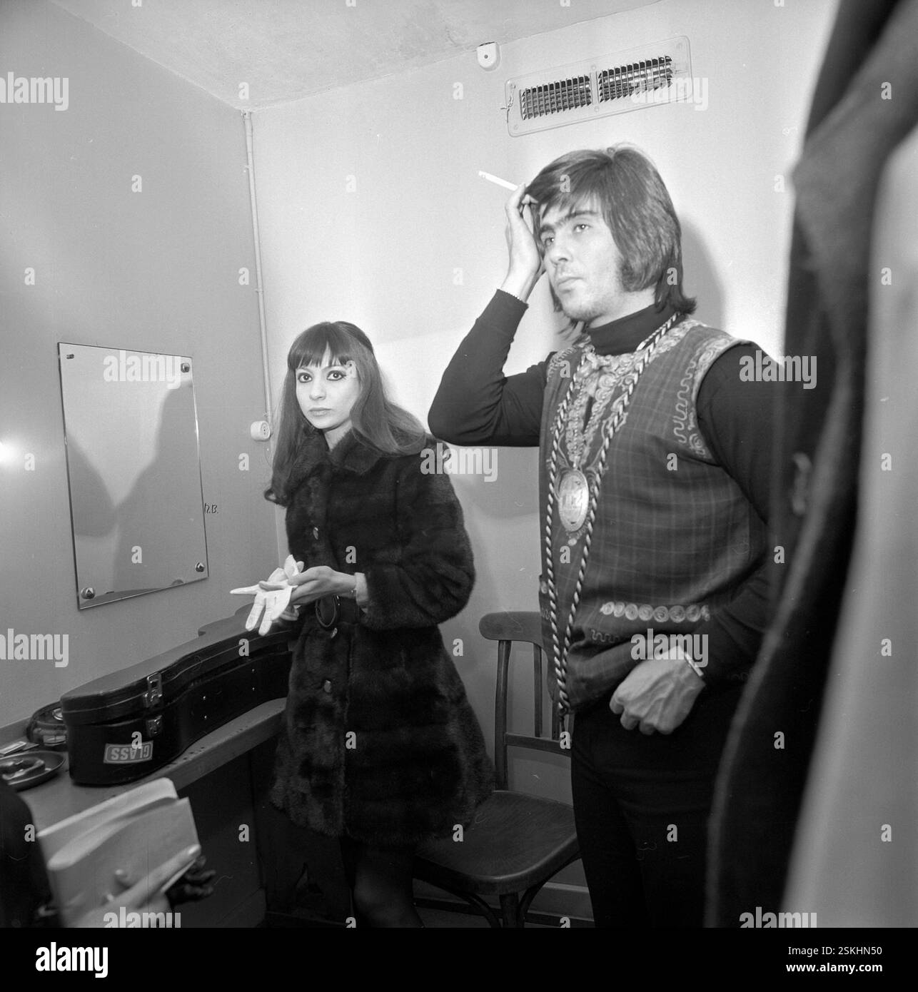 Gesangsduo Esther & Abi Ofarim 1969#Singers duo Esther & Abi Ofarim ...