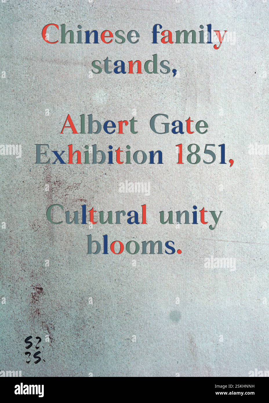 Chinese family stands, Albert Gate Exhibition 1851, Cultural unity ...