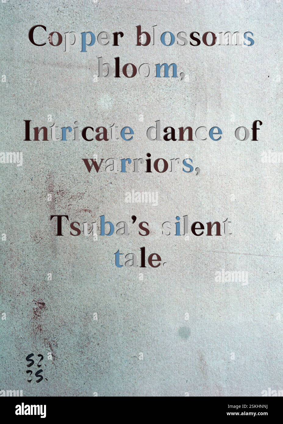 Copper blossoms bloom, Intricate dance of warriors, Tsuba's silent tale ...