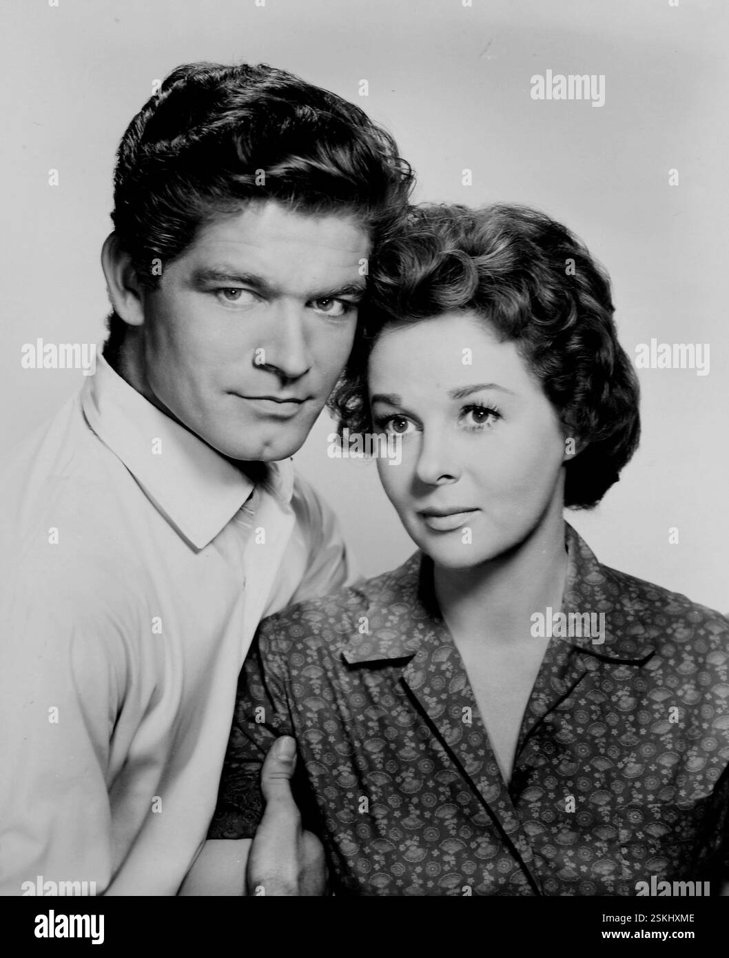 Stephen Boyd, Susan Hayward in "Woman Obsessed" 1959#Stephen Boyd, Susan Hayward in "Woman ...