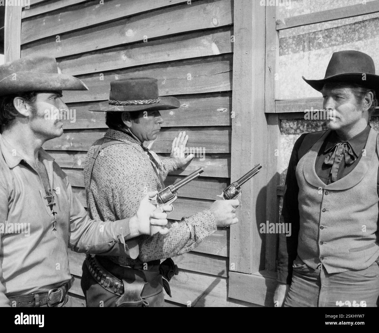 James Garner, Claude Akins, Wayde Preston in "Sledge" 1970#James Garner ...