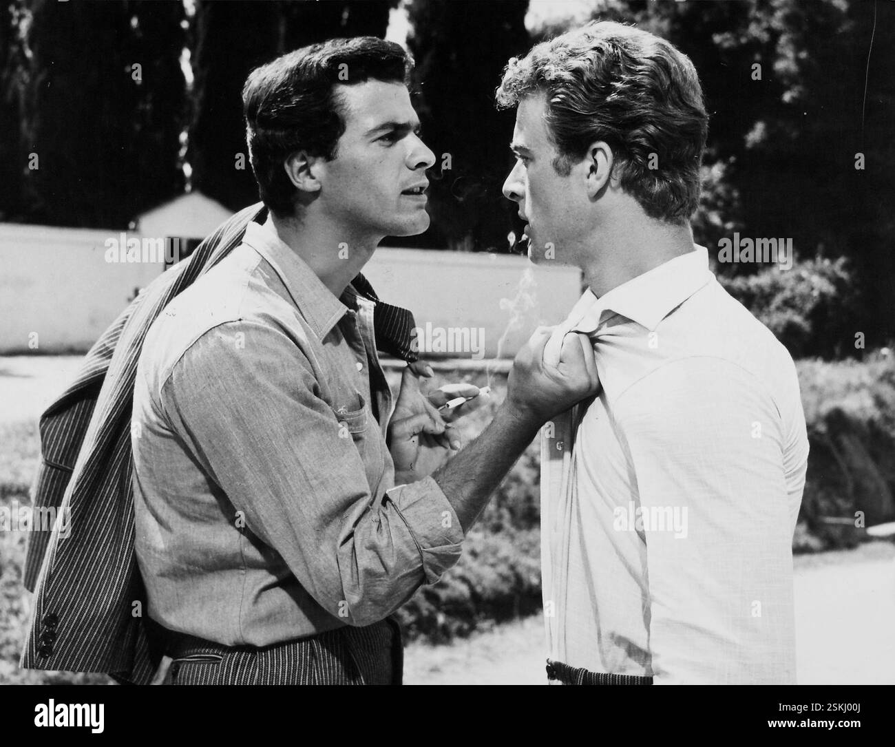 Spiros Focas, Gianni Garko in "Morte di un Amico" 1959#Spiros Focas, Gianni Garko in "Morte di ...