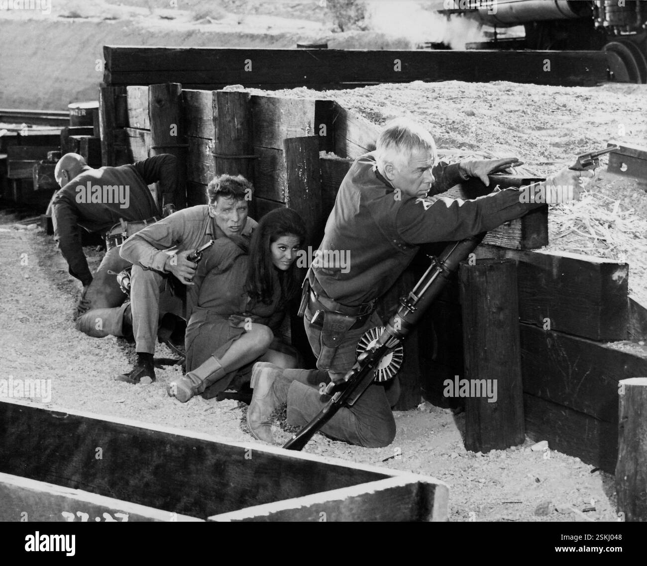 Woody Strode, Burt Lancaster, Claudia Cardinale, Lee Marvin in "The ...