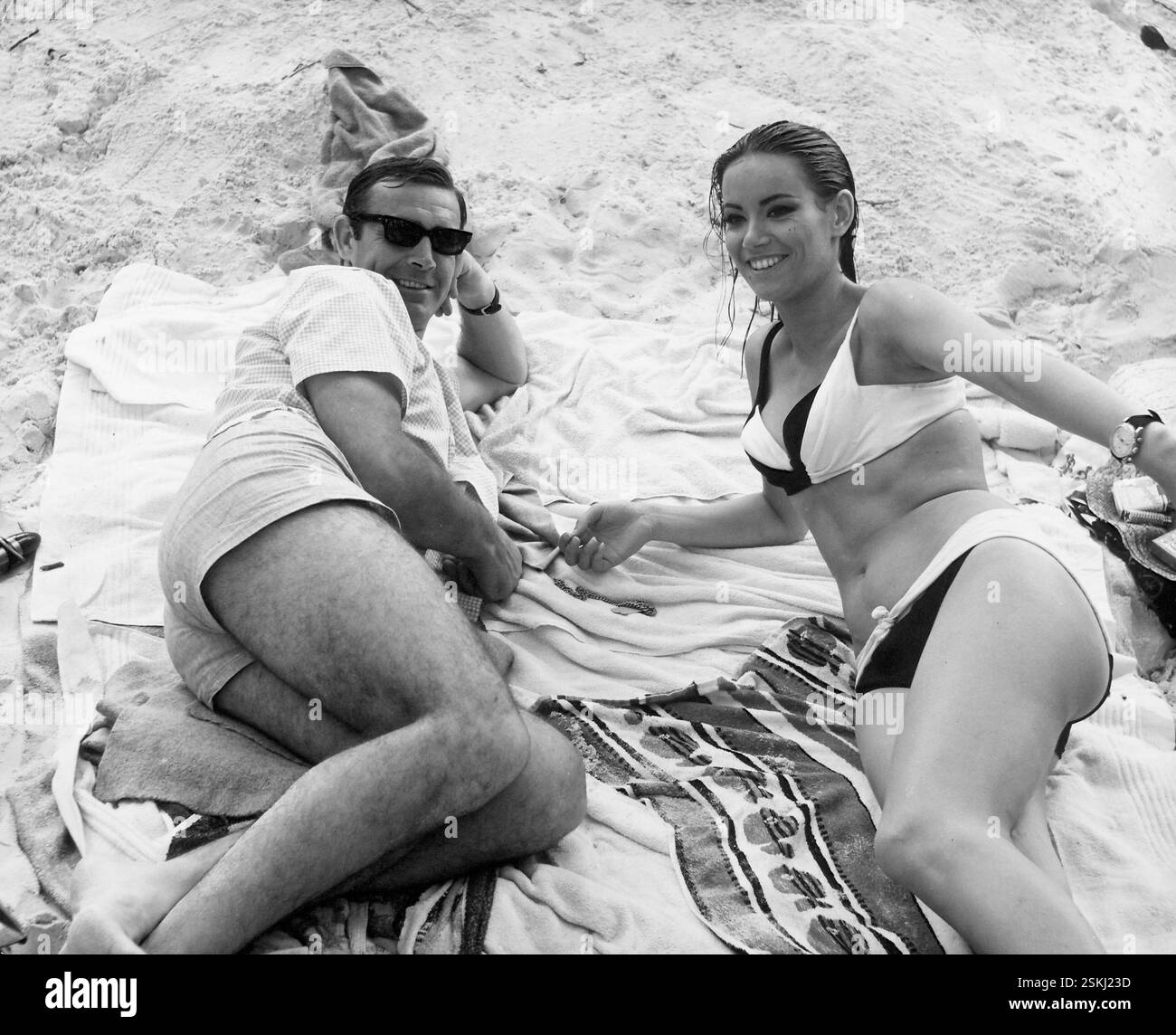 Sean Connery, Claudine Auger in "Thunderball" 1965#Sean Connery, Claudine Auger in "Thunderball ...
