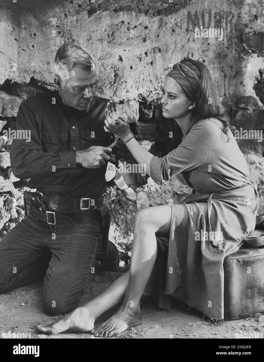 Lee Marvin, Claudia Cardinale in in "The Professionals" 1966#Lee Marvin, Claudia Cardinale in in ...