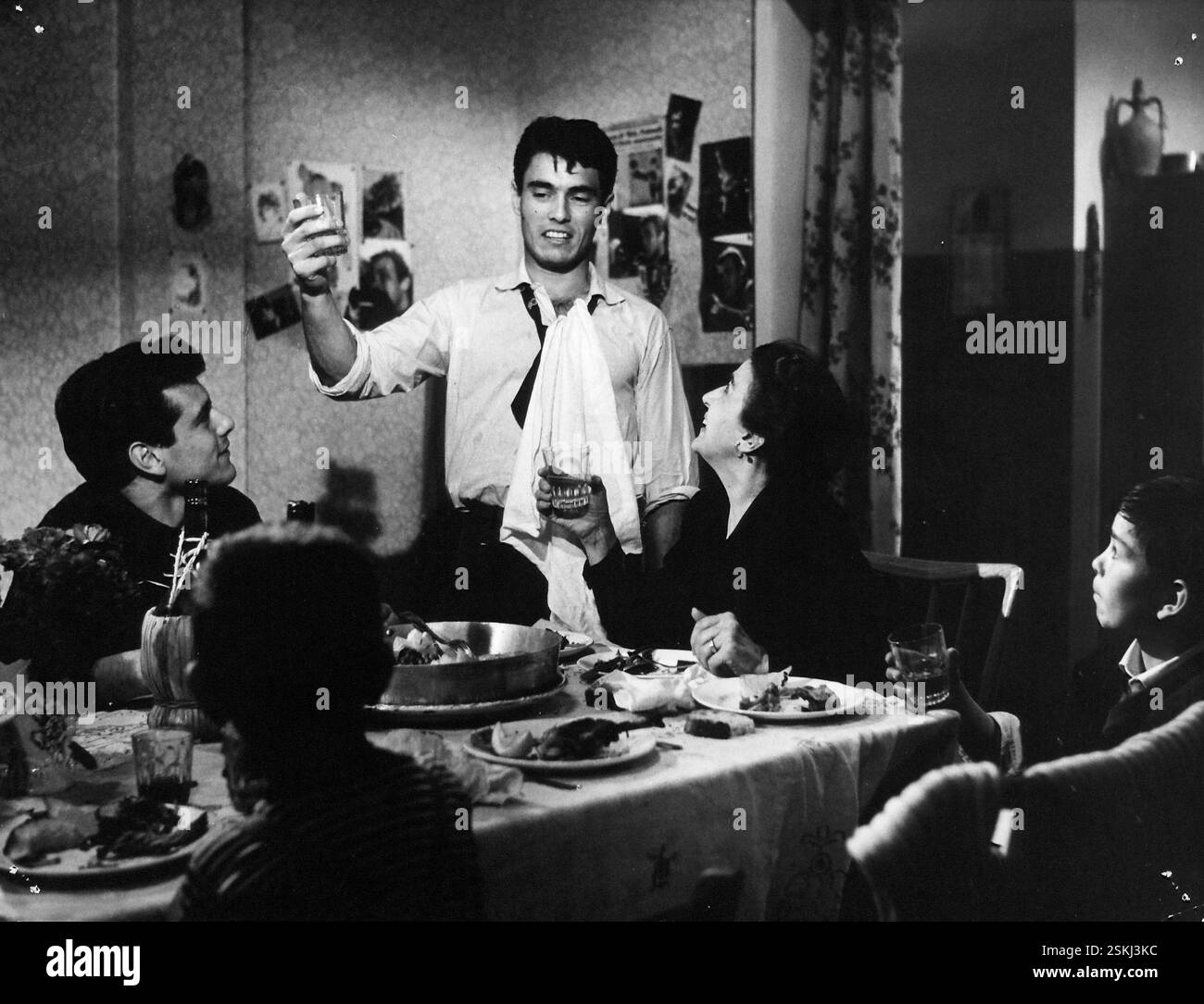 Max Cartier, Spiros Focas, Katina Paxinou in "Rocco e i suoi Fratelli" 1960#Max Cartier, Spiros ...