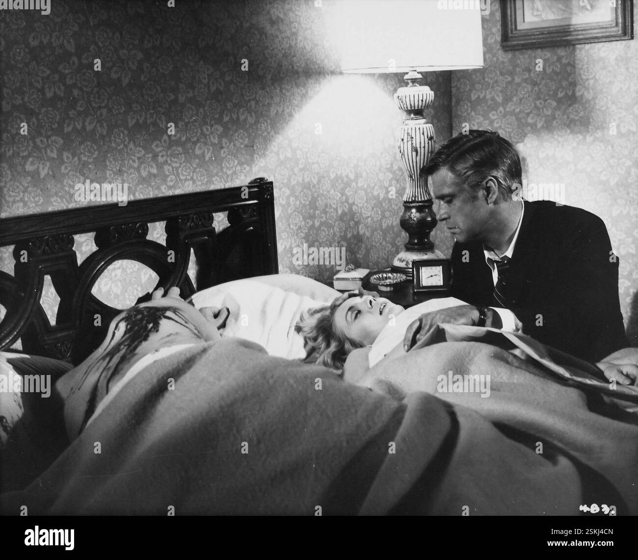 Harry Lewis, Jean Seberg, George Peppard in "Pendulum" 1969#Harry Lewis, Jean Seberg, George ...