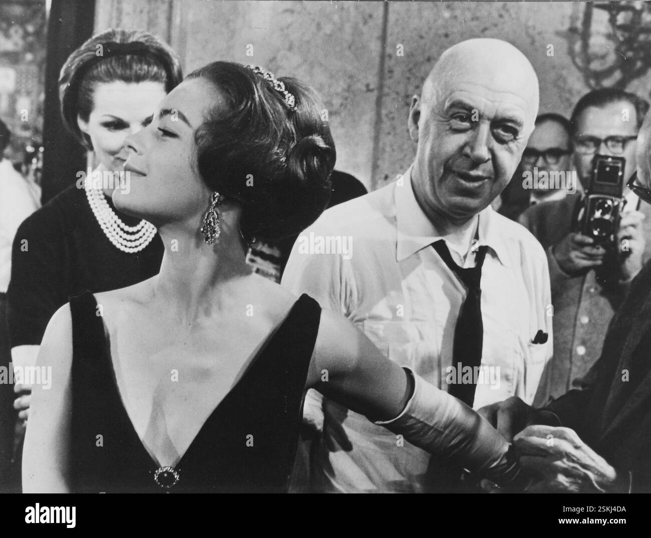 Romy Schneider, Otto Preminger während Dreharbeiten zum Film "The ...