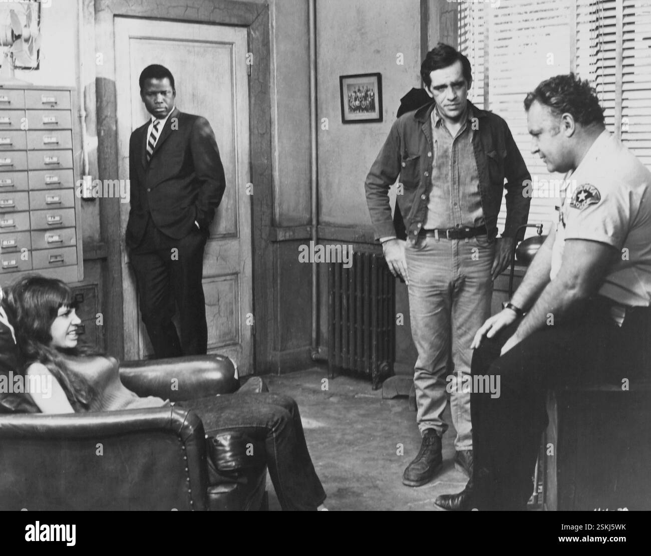 Quentin Dean, Sidney Poitier, James Patterson, Rod Steiger in"In the ...
