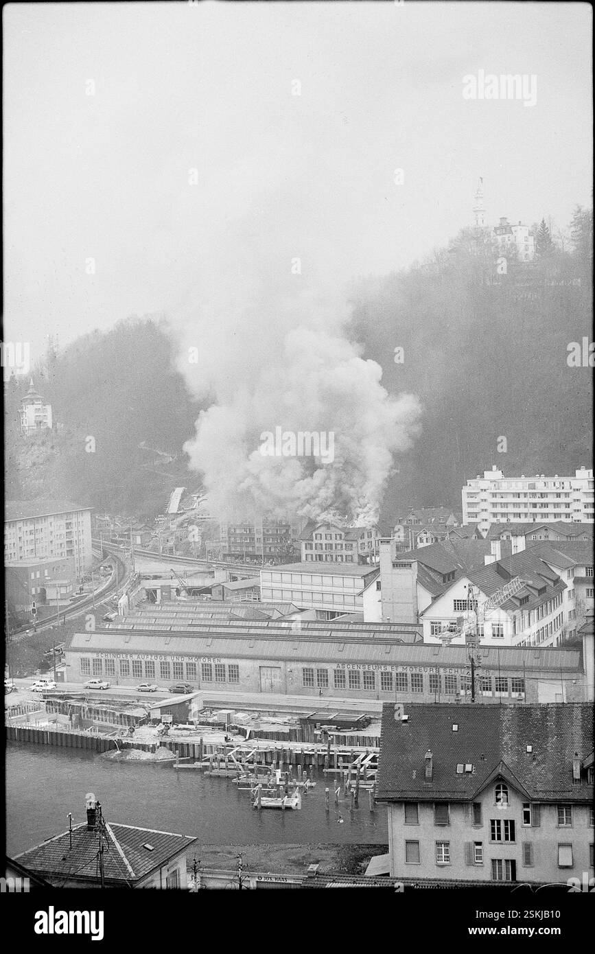 Brand im Restaurant Eisenbahn in Luzern 1971#Fire in the Restaurant ...