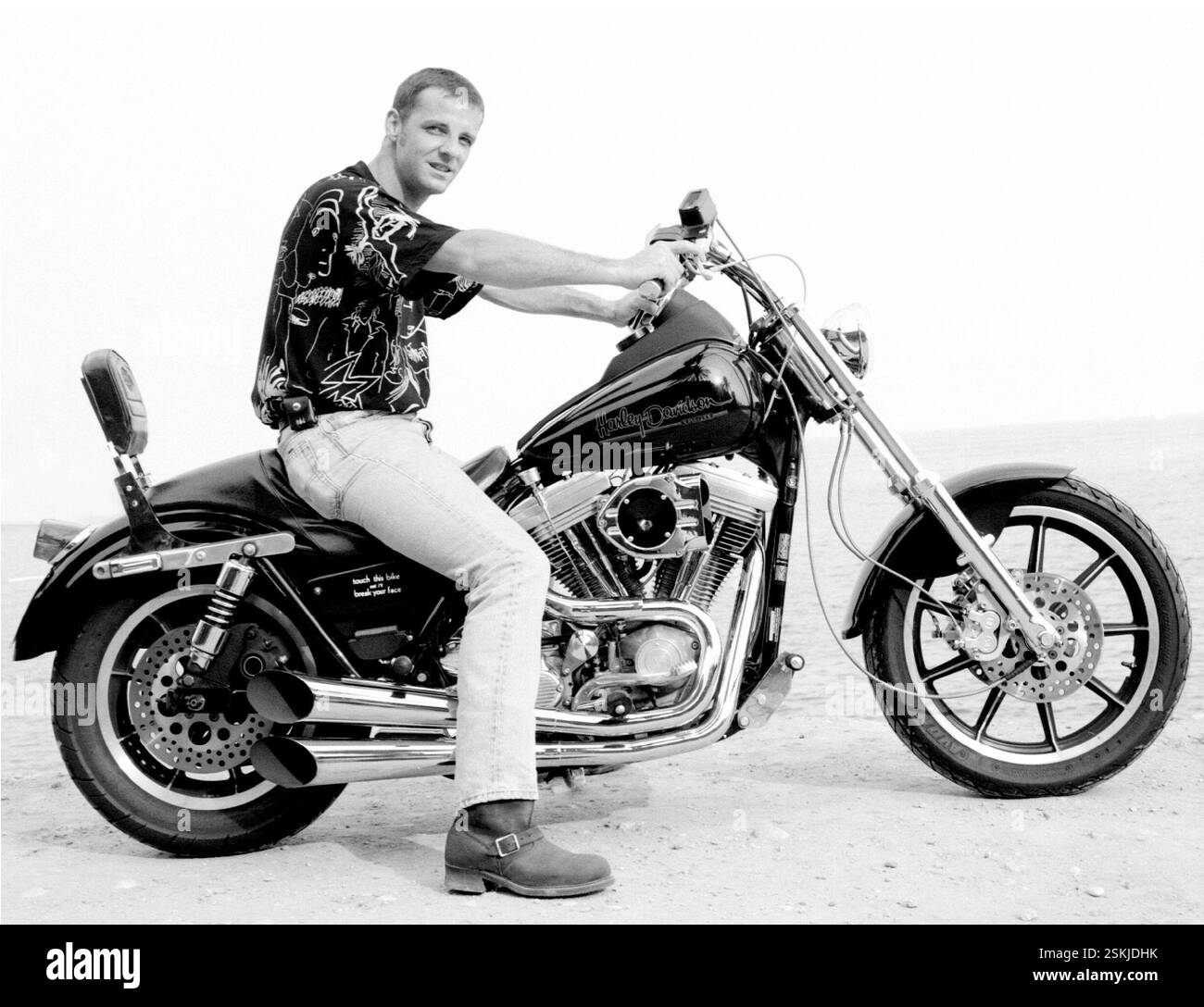 Harley Davidson rider. Iconic American motorcycle. Menton, French ...