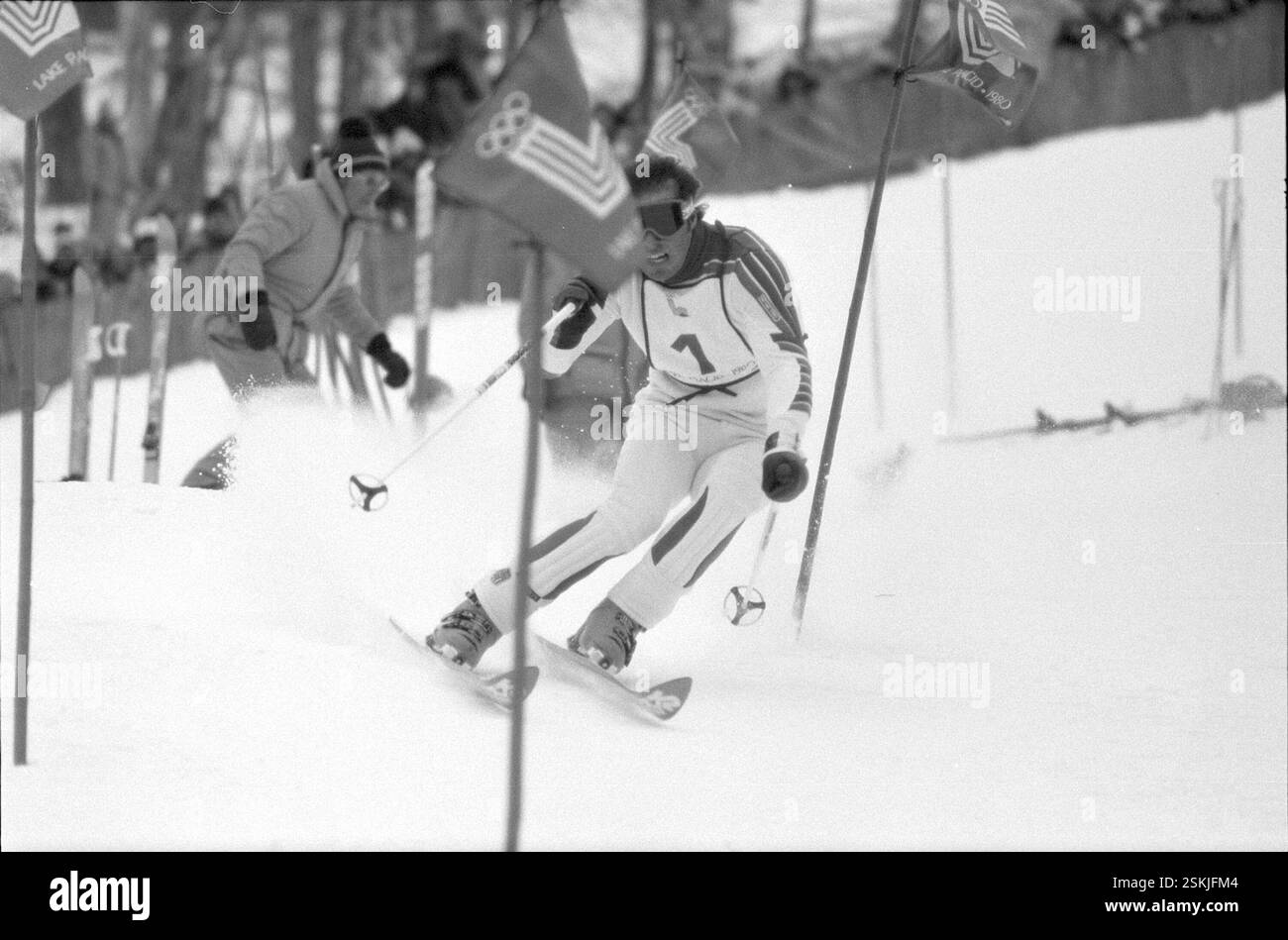 Olympic lake placid 1980 image Black and White Stock Photos & Images ...