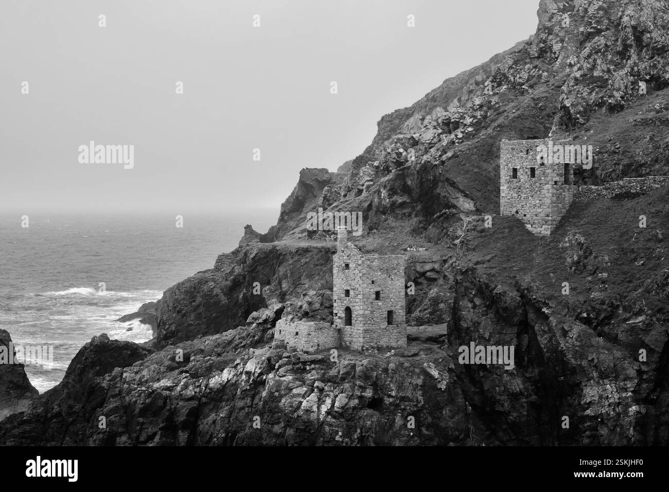 Crown Engine Houses B&W Stock Photo - Alamy