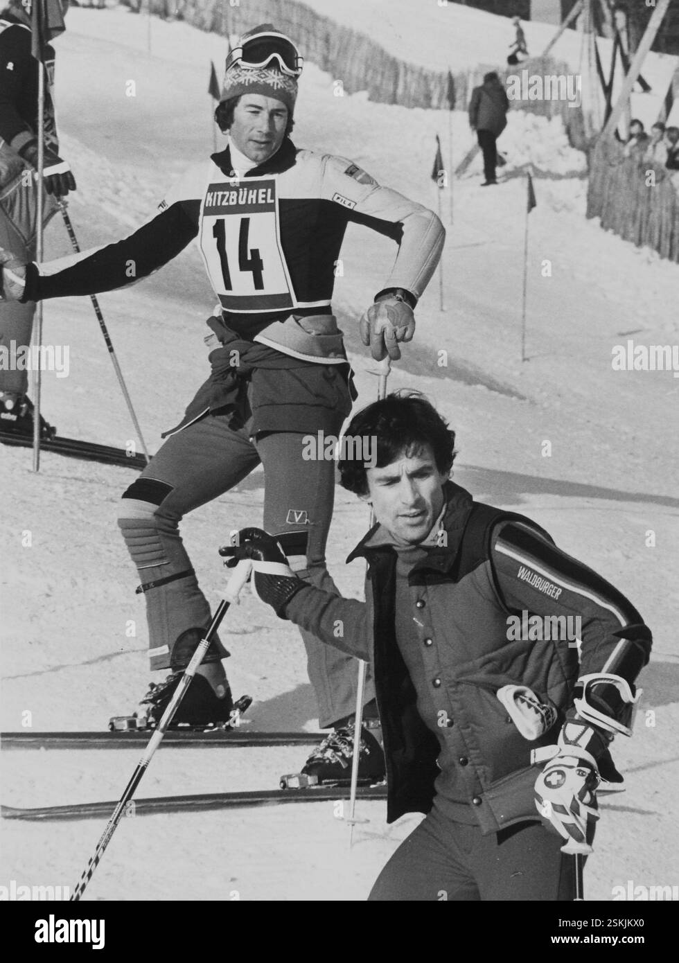 Kitzbühel 1978: Ingemar Stenmark mit Walter Tresch bei der ...