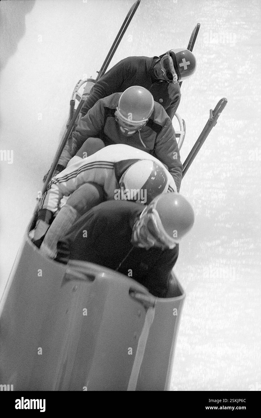 Bobfahrer#bobsledder, bobsledders--- Schweizer 4er Bobmeisterschaft, St ...