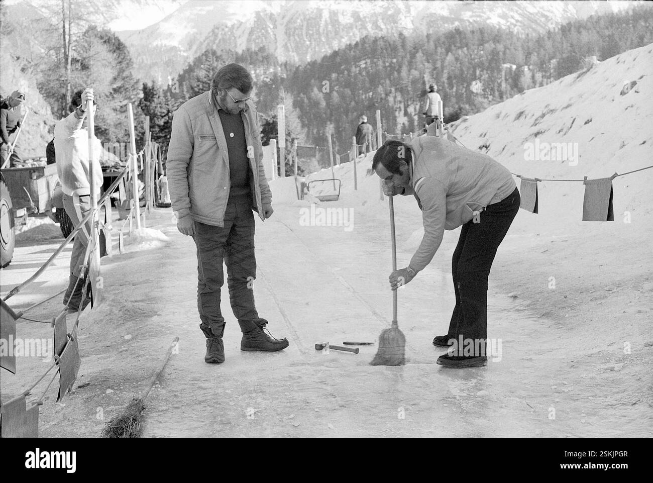 Cresta Run--- Schweizer 4er Bobmeisterschaft, St. Moritz 1973#Swiss 4 ...