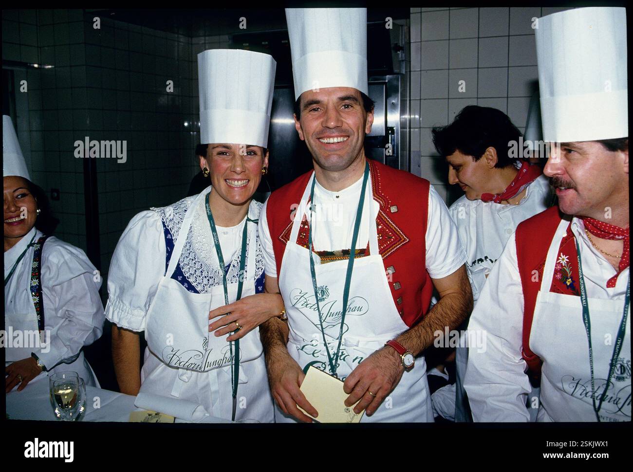 Maria Walliser und Guido Anesini als Köche, 1992#Maria Walliser and ...