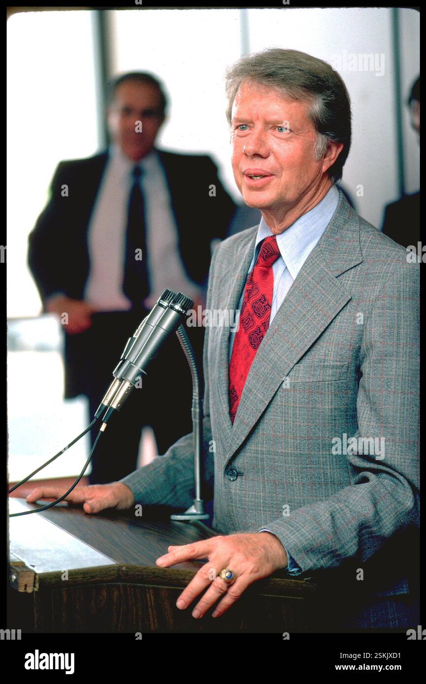 Jimmy Carter im Wahlkampf#Jimmy Carter on the campaign trail Stock ...