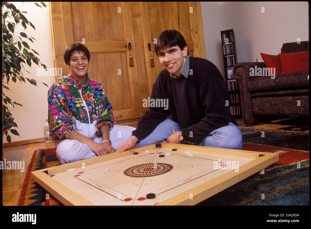 Reto Pavoni 1994 mit Freundin beim Carambole Spielen#Reto Pavoni 1994 ...