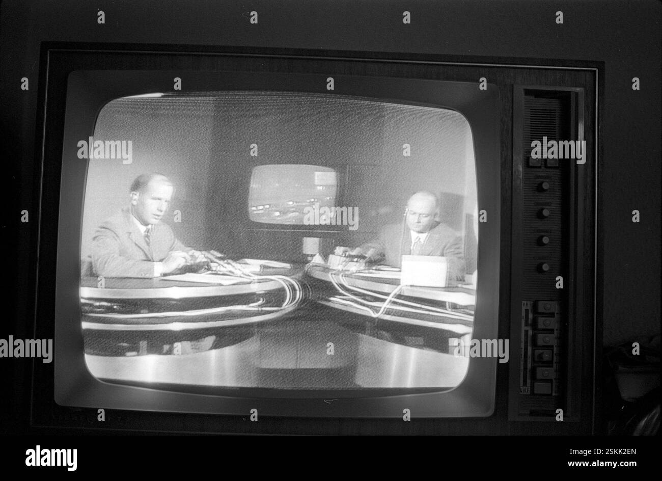 Landung der Apollo 8 auf dem Fernseh-Bildschirm 1968#Landing of Apollo ...
