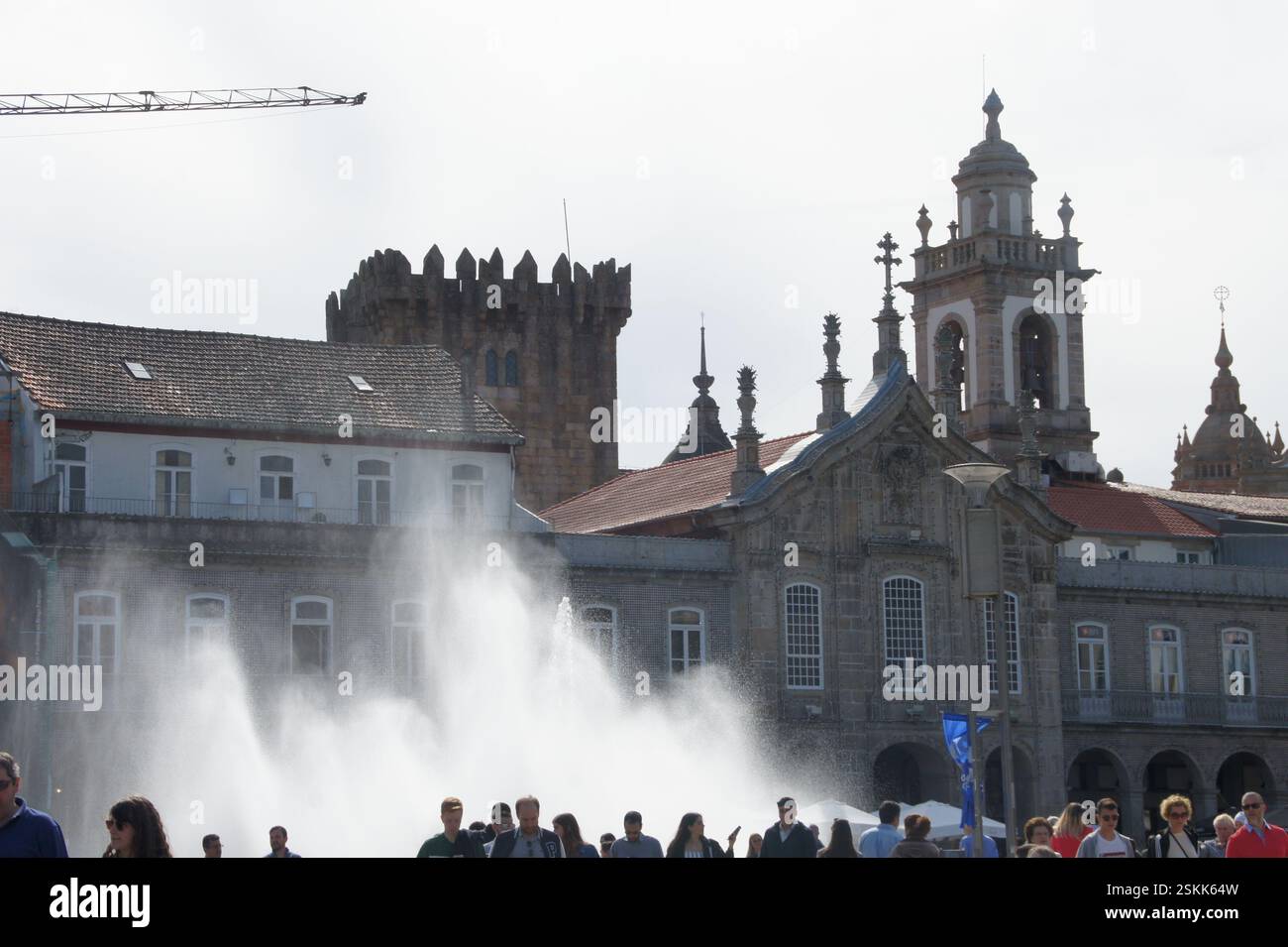 Ornate church facade in Braga, Portugal. Baroque architectural ...