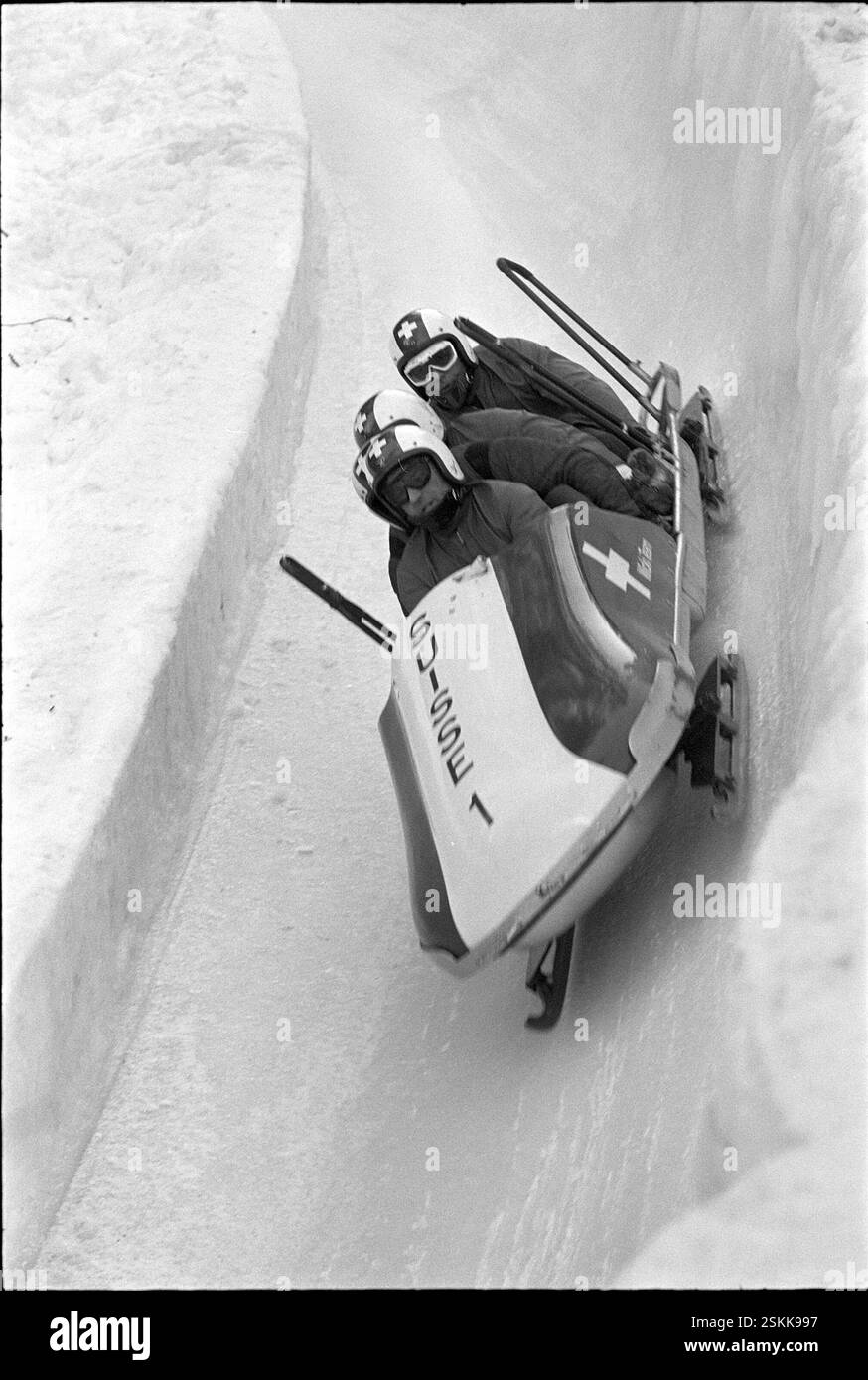 Bob-Weltmeisterschaft in St. Moritz, 1970: Schweiz 1 mit Stadler ...